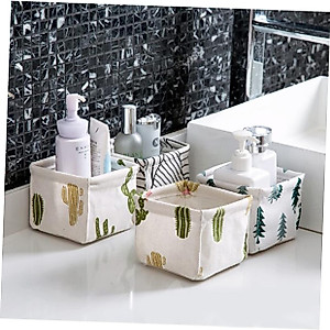 Zerodeko 2pcs Collapsible Storage Box Foldable Storage Bins Desk Organizer Storage Bins Foldable Canvas Storage Basket Storage Baskets Storage Organizer Cotton Basket Stationery