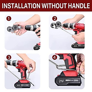 New Upgrade Electric Drill Plate Cutter, Universal Metal Nibbler Drill Attachment with Adapter, Portable DIY Metal Nibbler Drill Cutter Head Tool Set with Carry Case, Cutting Metal Plates Fast