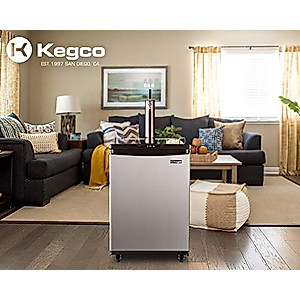 Kegco Kegerator, Single Tap, Stainless Steel