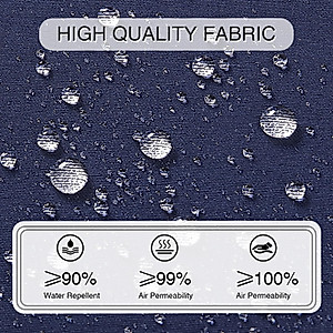 Enipate 2 Pack Outdoor High Back Chair Cushion, Weather Resistant Adirondack Rocking Chair Cushions, Foam Patio Furniture Replacement Cushion