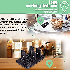 Retekess TD157 Restaurant Pager,Pagers for Restaurants,Touch Keyboard,Only Flash Modes,16 Pagers for Food Truck,Clinic,Coffee Shop,Bar