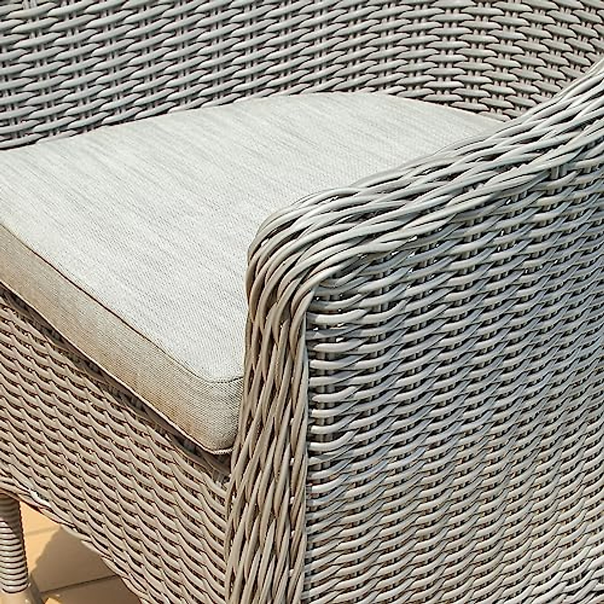 Pleasant Bay 3-Piece Outdoor Furniture Bistro Set for Decks and Patios, Includes 2 Chairs Table, Seats 2, Synthetic Wicker, White