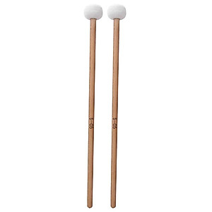 Jacksking Drum Mallets Sticks 2Pcs Mallet Percussion Drum Mallet Hammer White Felt Timpani Snare Drum Musical Instrument Accessories