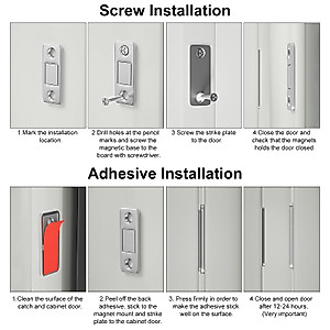 Cabinet Magnetic Catch Jiayi 4 Pack Ultra Thin Cabinet Door Magnetic Catch for Drawer Magnets Adhesive Cabinet Latch Magnetic Closures for Kitchen Closet Door Closing Magnetic Door Catch Closer