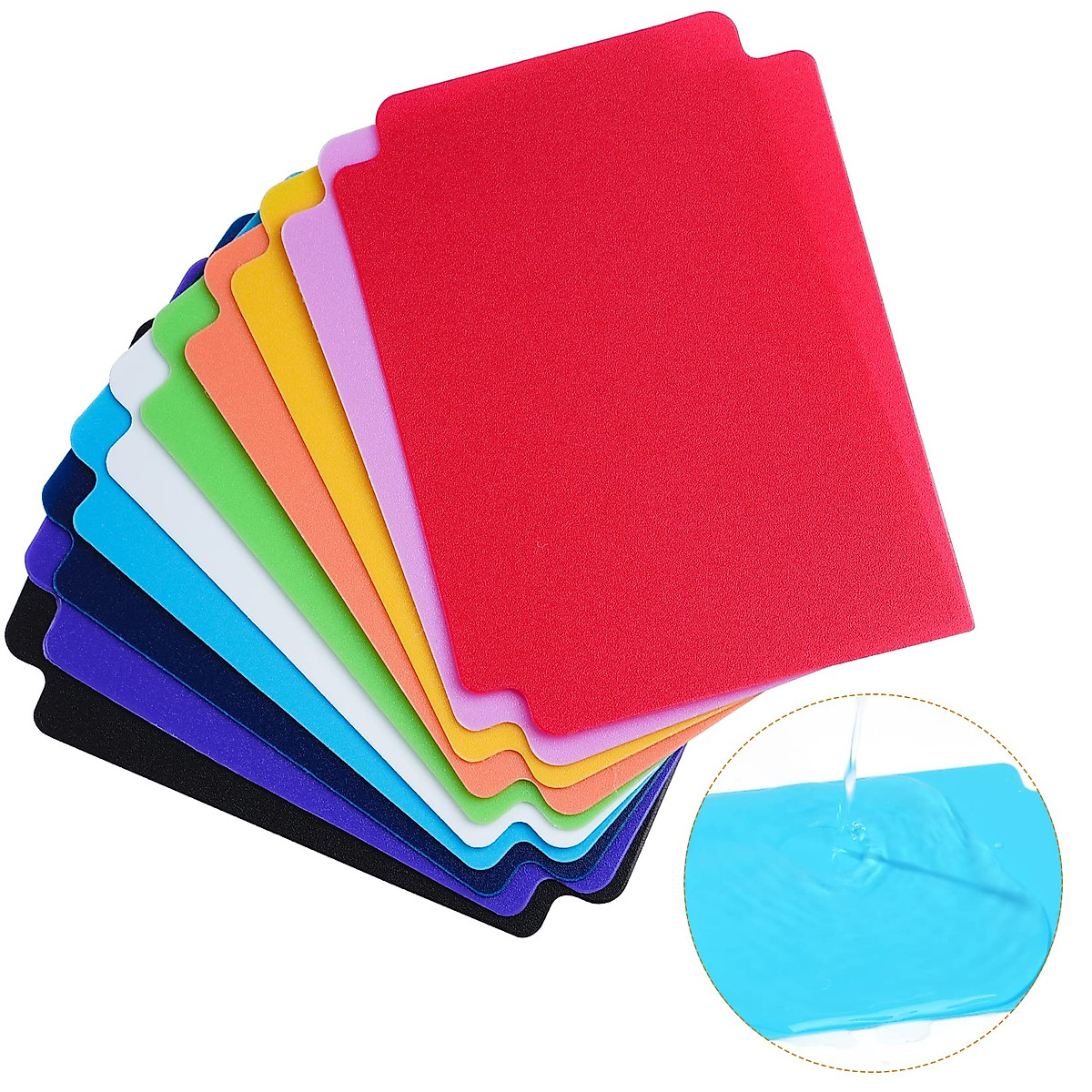 100pcs Trading Card Dividers Multi-Color PP Card Page Dividers Playing Card Separator for Games Sports, 10 Colors, 2.7 x 3.8 Inch