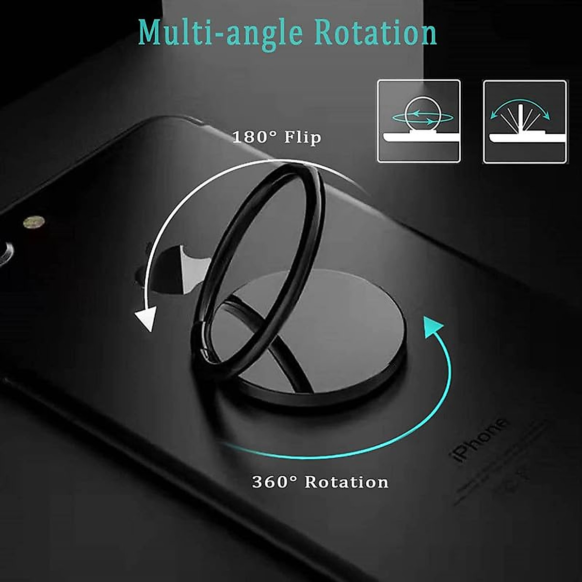 KJYFOANI for Infinix Note 30 Case, [ 1 x Tempered Glass Protective Film], Shockproof Soft Cover, with [360° Rotation Ring Kickstand] Case for Infinix Note 30 (6.78") - Surprise