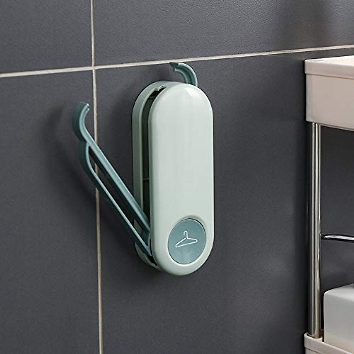 01 Hanger Organizer, Foldable Not Easily Deformed Hanger Rack Durable Easy Storage for Bathroom for Household