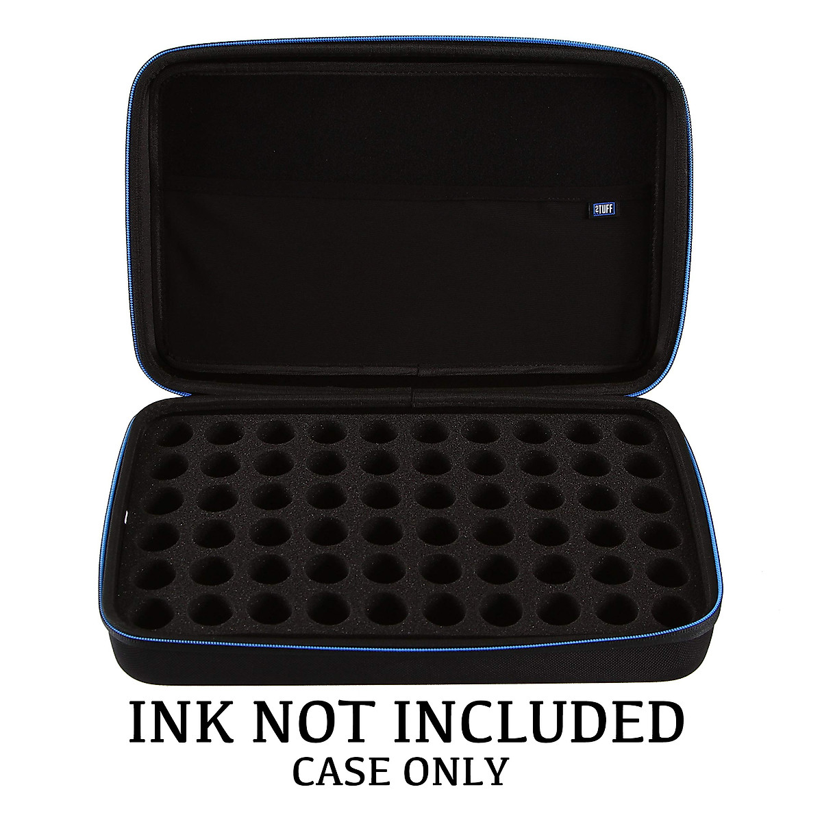 2TUFF Alcohol Ink Storage Case and Paint Carry Case - Fits up to 60 Bottles - Alcohol Ink Case and Miniature Paint Organizer for Ink and Paints with Foam Insert and Inner Storage Pocket