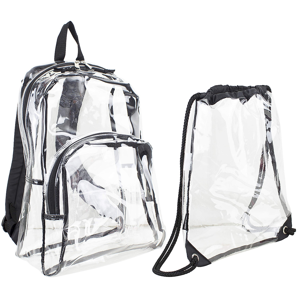 Eastsport Clear Backpack with Sling Combo - Black Trim