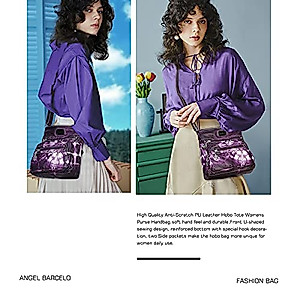 Angel Barcelo Crossbody Purses and Handbags for Women, Shoulder Purses for Girl Women Purple