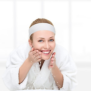 LALAFINA 48pcs Headband Skin Care Hair Band Face Washing Hair Hoop Facial Hair Bands Spa Hair Wrap Facial Head Bandana for Hair Spa Head Wraps Non-woven Fabric White Facial Mask Miss Sports
