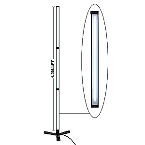 PMS Floor Lamp Corner Standing Lamp Mood Reading Light for Living Room, Bedroom, Office or Study Room (White)