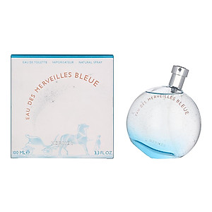 Hermes Eau Des Merveilles Bleue Eau De Toilette Spray 3.3 Fl Oz