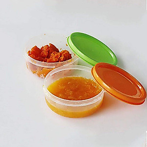 DOITOOL 24Pack Freezer Containers for Food Storage, 150ml Reusable Plastic Food Storage Containers with Lids, Bento Box Meal Prep Containers, Microwaveable and Dishwasher Safe (Random Color)