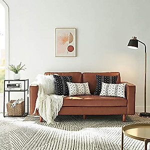 Nestinco Set of 2 Black Pillow Covers 22 x 22 inches Boho Tribal Polyester Blend Square Decorative Throw Pillow Covers for Sofa Couch Bed Decor