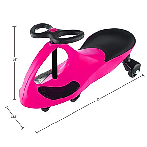 Wiggle Car - Ride on Toy for Ages 3 and Up - Toddler Ride on Toys with no Batteries, Gears or Pedals Just Twist, Wiggle, and Go by Lil’ Rider (Pink)