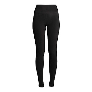 Cuddl Duds ClimateRight Women's Stretch Fleece Base Layer Legging - High Rise Waist - S Black