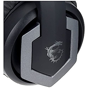 MSI Immerse GH61 Gaming Headset, Hi-Res Virtual 7.1 Surround Sound, Built-in ESS DAC & AMP, 3D Audio, Swappable Ear Cushions, 3.5mm Jack/USB, Carrying Case Included, PC/Mac/PS4/Xbox
