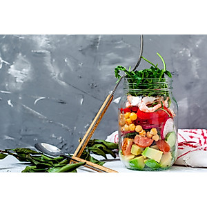 16oz Glass Mason Jars with lids Set of 6 - Airtight Band + Marker & Labels - Canning Jars with Lids, Ideal for candle jars, Spice Jars, Wedding Favors, Meal Prep, Jelly Jar, Jam, Honey,