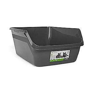 So Phresh Charcoal Shatter Shield High-Back Cat Litter Box, 24" L X 18" W X 10" H