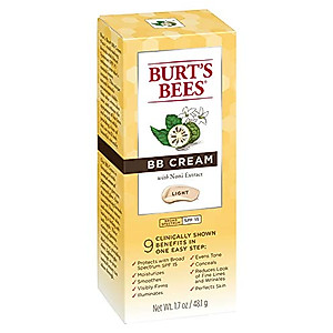 Burt's Bees BB Cream with SPF 15, Light, 1.7 Ounce (Pack of 1) - Package May Vary