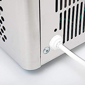 Whynter IMC-491DC Portable 49lb Capacity Stainless Steel with Water Connection Ice Makers, One Size