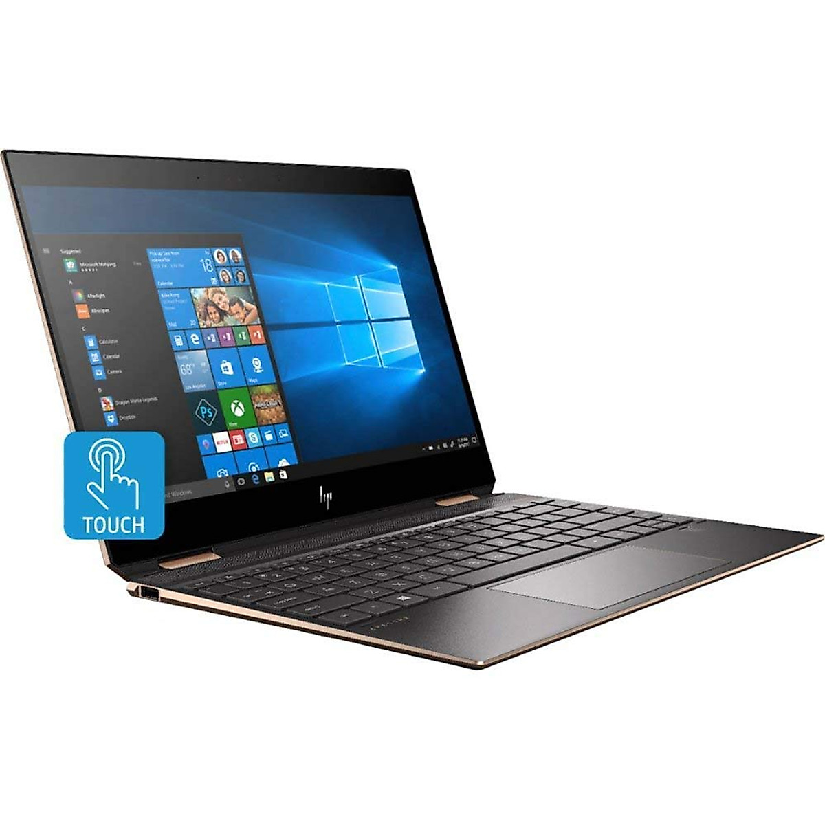 hp Spectre Touch x360 13-ap000 Ash/Gold Convertible Quad Core Intel i7 up to 4GHz 8GB 256GB SSD 13.3in FHD Gorilla Glass (Renewed)