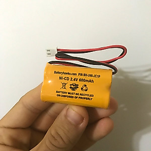 (2 Pack) 2.4v Exit Sign Emergency Light Battery Lithonia 10010034 Exitronix 10010036 2.4v 600mah 2.4v 400mah NiCad Battery NiCd Exell EBE-179 2.4v 700mah Battery