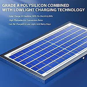 OKPRO Solar Powered Street Light, Super Bright LED Street Light, 500W Outdoor Solar Powered Light, IP66 Waterproof Solar Powered Street Light, Dusk to Dawn, for Lawn, Yard, or Driveways