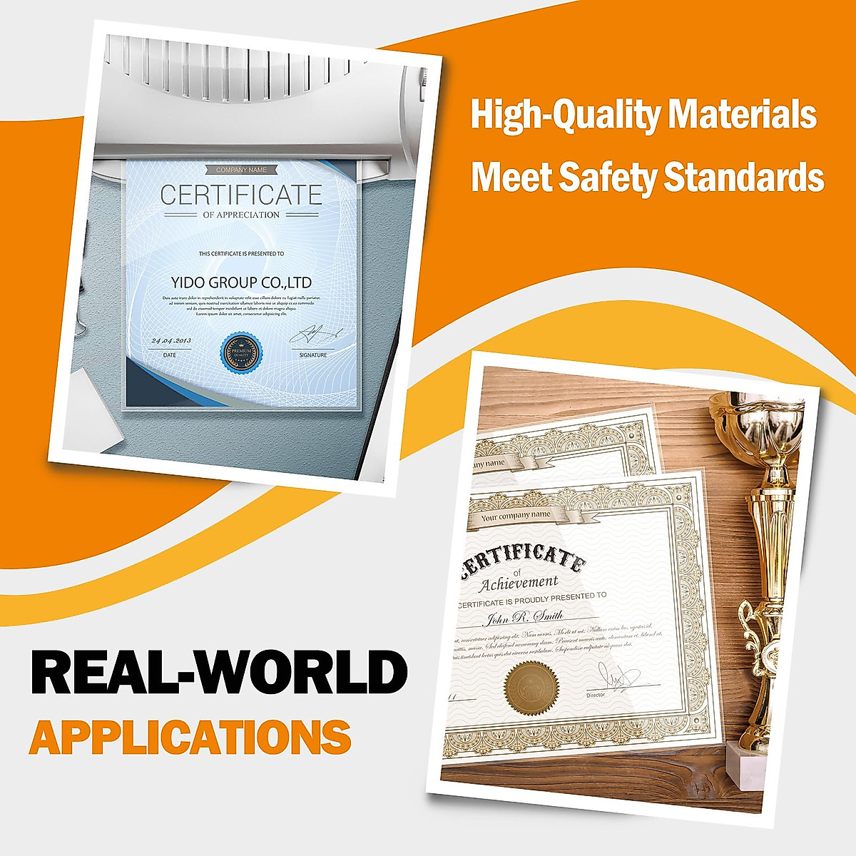 Everest Thermal Laminating Sheets, 8.9 x 11.4 Inches, 3 Mil Thick, 100/200 - Pack, Non-Toxic Material and Adhesive, Letter Size Laminated Pouches for Documents and Photos, Clear (3 Mil, 100, Pack)