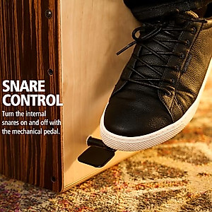 Meinl Percussion Ebony Bass Cajon with Snare Pedal (JBC6EY)