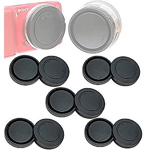 (5 Packs) Fotasy E Mount Rear Back Lens Cap Body Cap, Sony EMount Camera Lens Cover Body Cap, FE Lens Cap fits NEX5T NEX-6 NEX-7 a6500 a6400 a6300 a6000 a5100 a5000 a3500 a3000 A7 A7R A7S II III A9