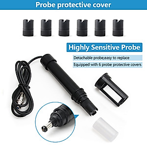 Rowyet Dissolved Oxygen Meter with ATC,Portable Dissolved Oxygen Test Kit Range 0.0-40mg/L,DO Meter with Electrode Filling Fluid,Water Test Kit for Swimming Pools,Aquarium,Fish Pond.