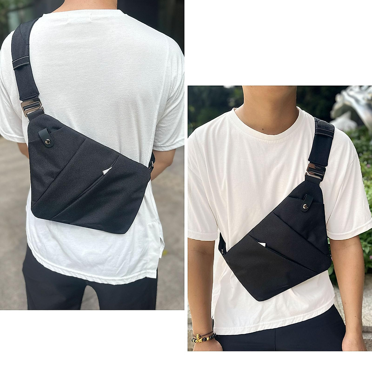 VADOO Personal Flex Bag, Anti-theft Crossbody Bag for Travel Sport Lightweight Sling Bag Left Shoulder Bag for Women and Men