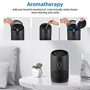 HEPA Air Purifiers for Home Bedroom, Smoke Air Cleaner with Fragrance Sponge, Lock Set, Ultra Quiet HEPA Air Purifier for Dust, Odor, Pet Dander,Smoke