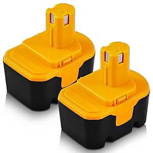 2Pack 3600mAh Ni-Mh Replacement Battery for Ryobi 14.4V Battery Compatible with Ryobi 14.4V Battery 1314702 130224010 130224011 130281002 1400144 1400655 HP1441 HP1441M HP1441MK2 HP1442M Power Tools