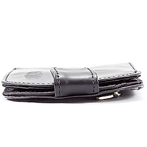 Big Skinny Women's Taxicat Leather Bi-Fold Slim Wallet, Holds Up to 25 Cards, Black