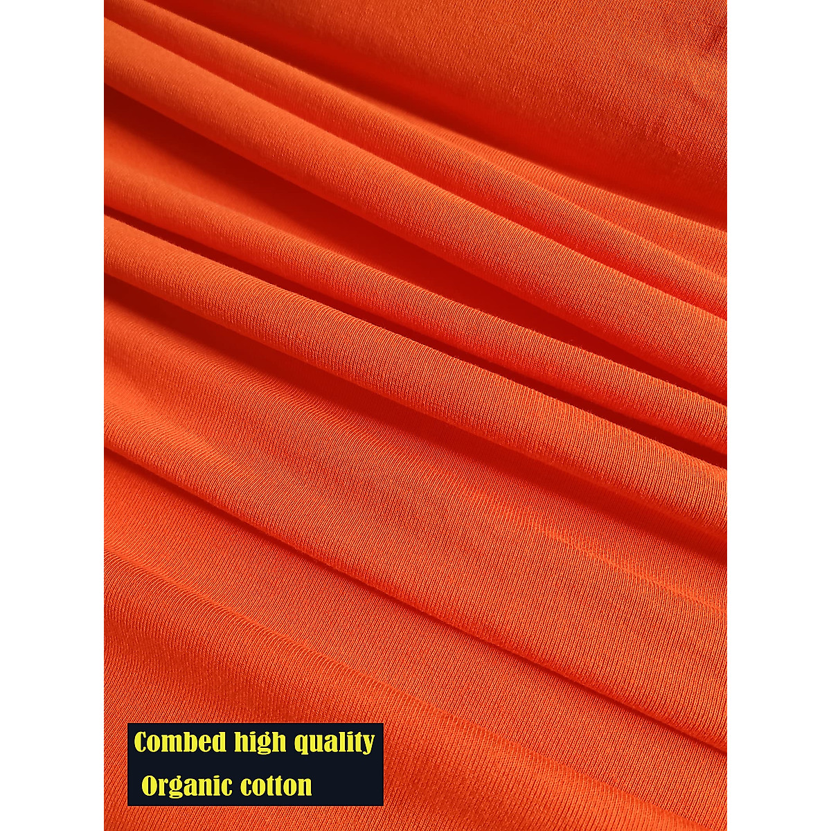 Orange Stretch Spandex T Shirt Knit Fabric Solid Cotton Spandex Knitting Jersey by The Yard Craft Fabric by Yard DIY Sewing Hobby Fabric for T-Shirt (Vermillion Orange, 1 Yard)