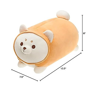 RoseAuroma 13.5" Shiba Inu Dog Plush Corgi Plush Doll Stuffed Animal Toy Kawaii Dog Soft Pillow