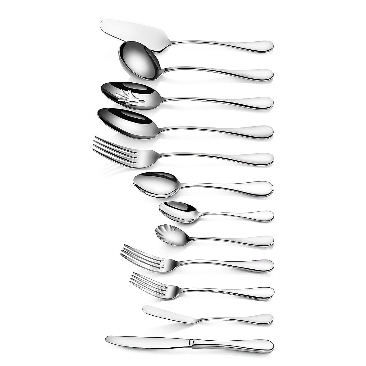 Artaste 18/10 Stainless Steel Elegant Serving & Hostess Flatware Sets (47-Piece 18/10 Silver Finish)