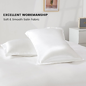 HOdo Home Satin Duvet Cover Queen Size, 3 Piece Silk Like Comforter Cover, Ultra Soft and Breathable Bedding Set with Zipper Closure & Corner Ties