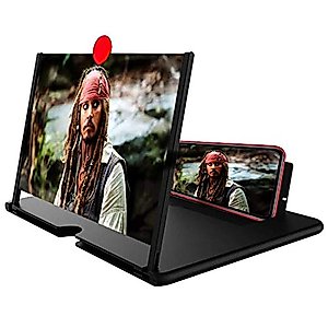 mozeeda Screen Expanders & Screen Magnifier Amplifier,3D HD New Phone Holder 12" Screen Amplifier,Movies,Videos,Games Movie Video Phone Foldable Stand Screen Phone Projector for All Smartphones