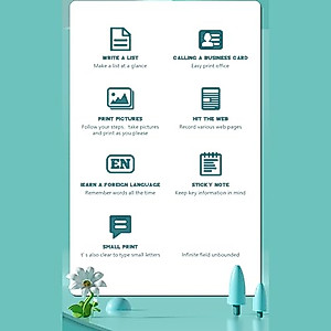 KIMISS Mini Pocket Printer Portable Thermal Printer with Printing Paper for Photos, Journals and Learning Materials | High-Efficiency Study Aid | Portable Office (Blue)