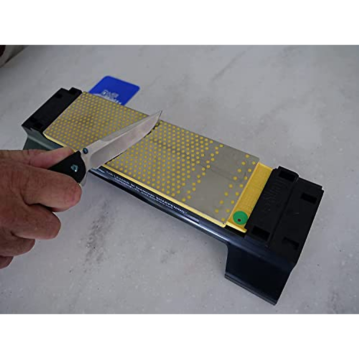 Diamond Machining Technology (DMT) 8-in. DuoSharp Plus Bench Stone Whetstone Extra Fine/Fine Grit Diamond Sharpening Stone with Base (WM8EF-WB)