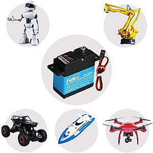 35KG High Torque Coreless Motor Servo Waterproof Metal Gear Digital and Stainless Steel Gear Servo with 25T Servo Arm for Robotic DIY,RC Car Angle 180 FT5330M