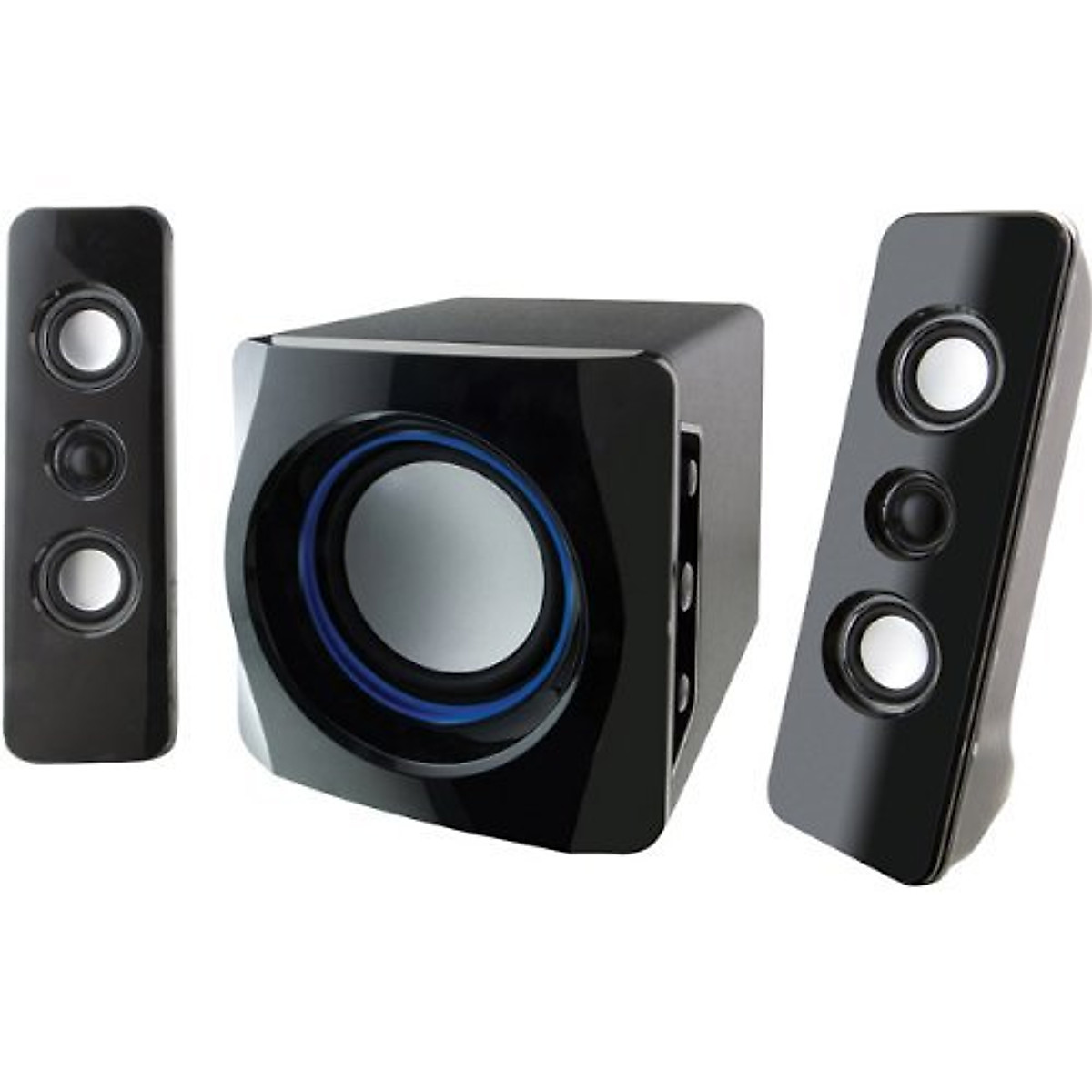 iLive Bluetooth Speaker System with Built-In Subwoofer, 7.28 x 8.86 x 7.28 Inches, Black (iHB23B)