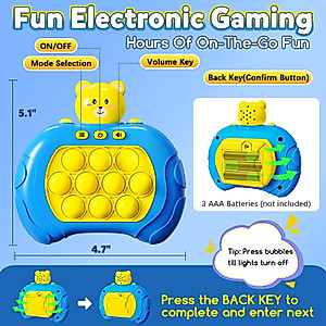 Pop It Game Light Up Fidget Toys - Handheld Sensory Toys for Kids, Teens & Adults - Autism & Birthday Gifts