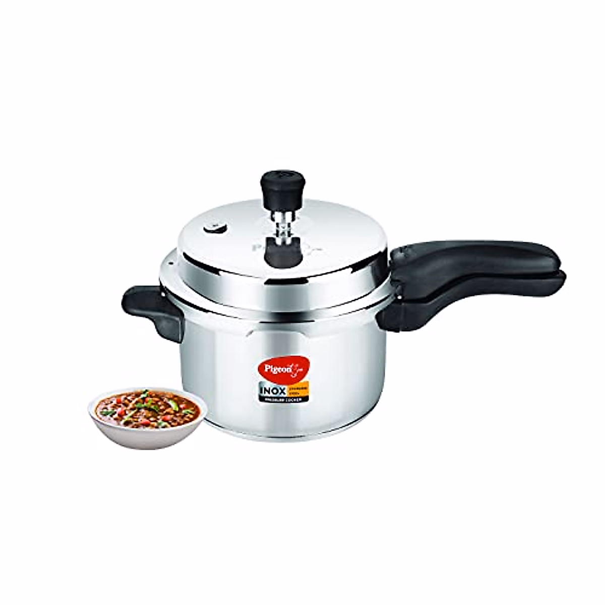 Pigeon 3 Qt Small Pressure Cooker, Stainless Steel, Olla de Presion Acero Inoxidable, Pequeña, Stovetop & Induction Compatible, Instant Cooking, Pressure Pot for Cooking, Indian Pressure Cooker 3 Lt