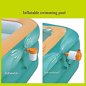 Inflatable Swimming Pool, Blow Up Pool, Family Kiddie Pools, Full-Sized Paddling Pool for Toddlers, Kids, Adults, Outdoor, Garden, Backyard (Size : 150x105x55cm)