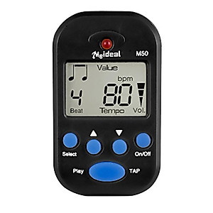 Metronome,Digital Metronome,Electronic Metronome,Clip On With Battery,Suitable for Piano,Violin,Guitar,Drum,Running,Dancing - Black